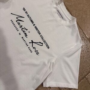 Martine Rose | Shirts | Martine Rose Classic Signature Logo 99 Aw White ...